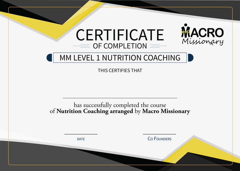 MM Certificate | Macro Millionaire